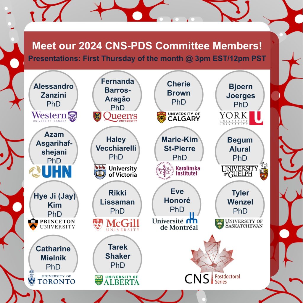 Canadian Neuroscience Seminars – Post-Doc Series – CNS-PDS – Canadian ...